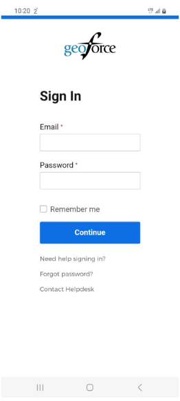 Forgot / Reset Password in the Mobile App – Geoforce Track & Trace